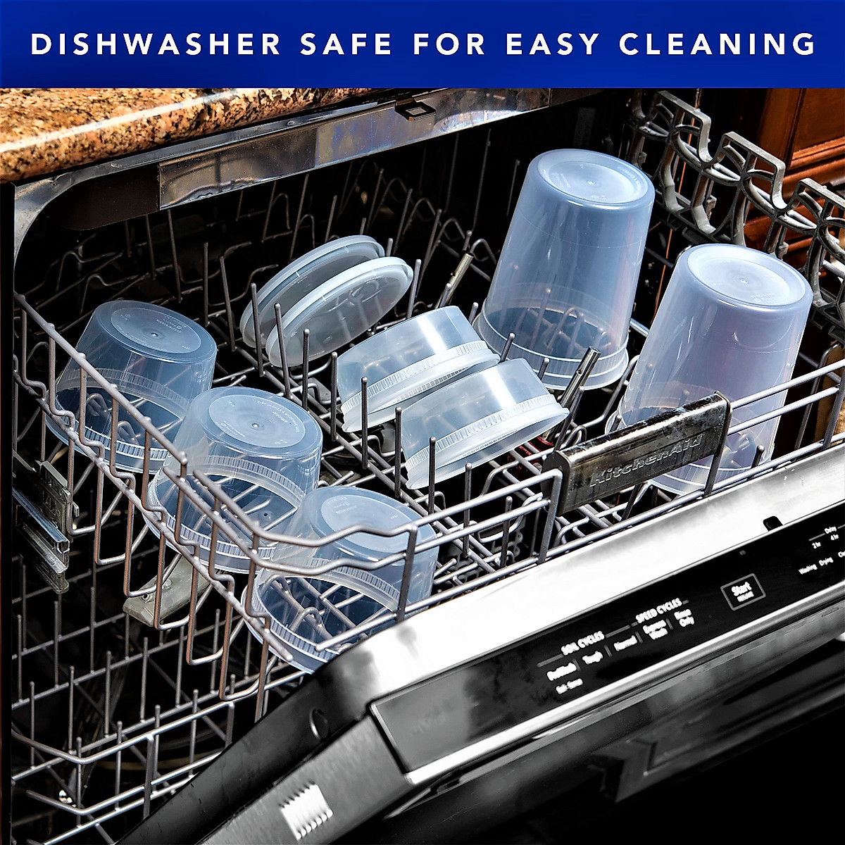 Green Direct Deli Containers With Lids Food Storage Containers 8 oz. Pack of 24, Disposable Clear Round Leakproof Plastic Containers For Lunch