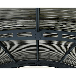 Palram - Canopia Atlas 10 x 16 Metal Carport, Heavy Duty Car Port, Weather-Protected Gray Aluminum Frame, Bronze Polycarbonate RV & Car Storage, UV Protected, DIY Truck Garage Kit, 10-Year Warranty