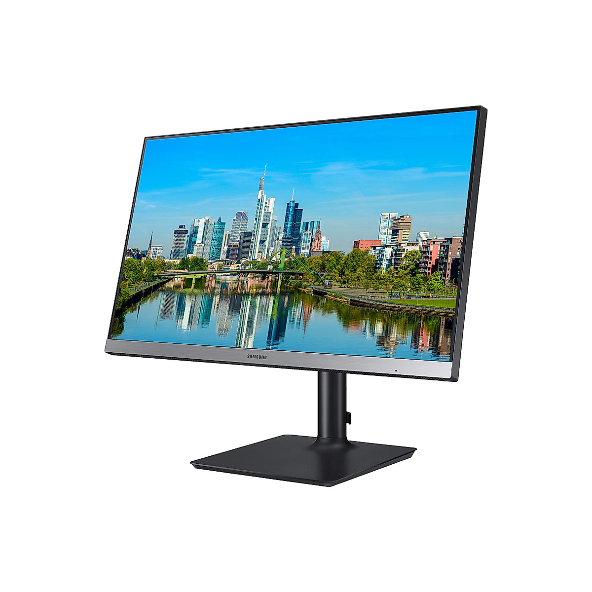 SAMSUNG FT650 Series 24-Inch FHD 1080p Computer Monitor, 75Hz, IPS Panel, HDMI, USB Hub, Height Adjustable Stand, 3 Yr WRNTY (LF24T650FYNXGO)