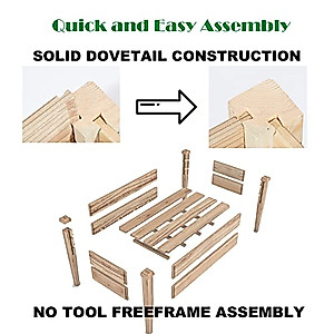 Elevated Wood Raised Garden Bed Kit Planter Box Stand for Backyard, Patio, Naturally Rot-Resistant, 4x2x2.5ft