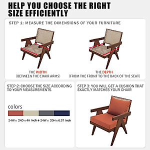 Favoyard Waterproof Outdoor Seat Cushion Set & Water-resistant Patio chair cushions 19 x 19, Red