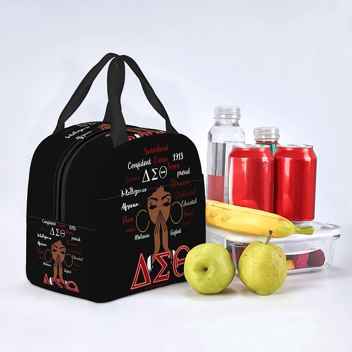 Sorority Gifts Lunch Bag For Women Men Insulated Lunch Box For Adult Reusable Lunch Tote Bag For Work, Picnic, Travel