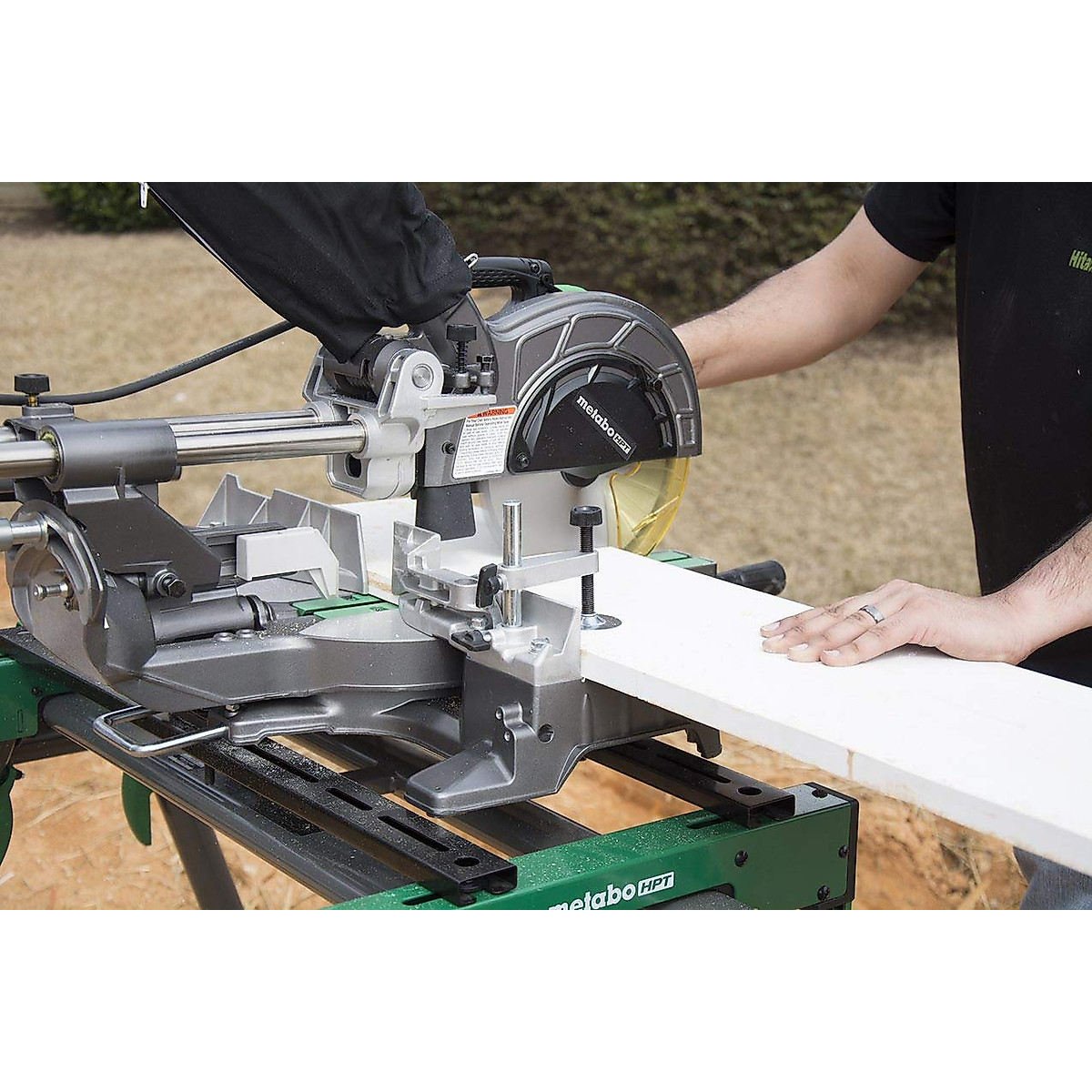 Metabo HPT Miter Saw | 8-1/2-Inch Blade | Linear Ball Bearing Slide System | C8FSES