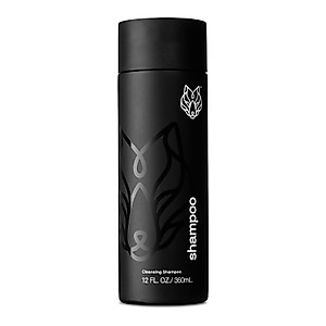 Black Wolf - Everyday Men’s Shampoo, 12 Fl Oz - Charcoal Powder Cleanses Scalp and Fights Dirty & Greasy Hair - Thick and Rich Lather - For All Hair Types