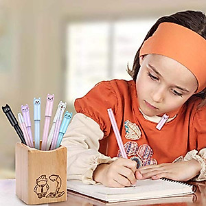 24 Pcs 0.38 mm Cute Cat Pen Gel Pens Black Ball Point Pens for School Office Supplies