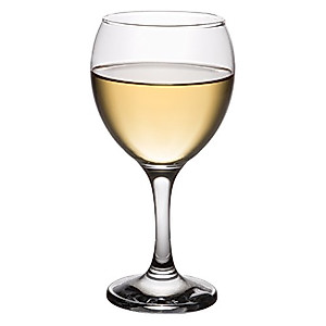 Red Co. Set of 4 Classic Glass 8.75 fl oz Stemmed All-Purpose White Wine Goblets, Clear