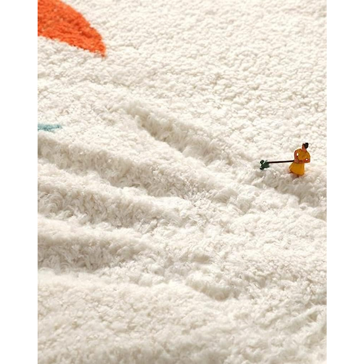 Turquoise Gold Marble Abstract Modern Round Area Rug for Livingroom Bedroom Ultra Soft Wool Circle Carpet Under Dining Table Office Circular Floor Rug 6ft