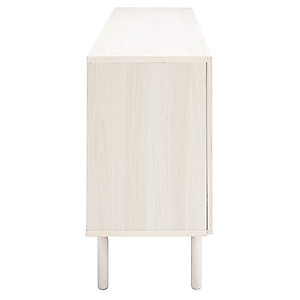 Safavieh Home Collection Piran White and Gold 4-Door 2-Shelf Media (65-inch Flat Screen) TV Stand