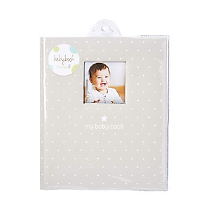 Tiny Ideas Polka Dot Baby Memory Book, Grey