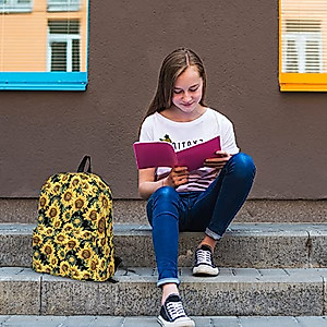 Travel Backpack Sunflower Backpacks Laptop Backpacks Lightweight Daypack Mini Backpack For Boys Girls 16 Inch