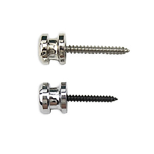 Walker & Williams Extra Long Deep Barrel Strap Locks for Thick Guitar Straps For Acoustic, Electric, And Bass Guitars