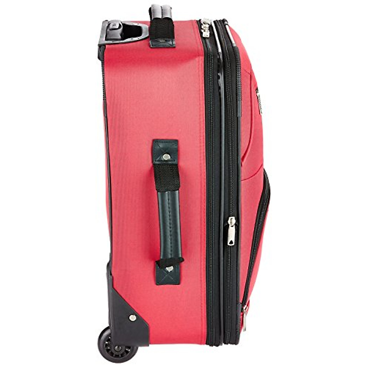Rockland Fashion Softside Upright Luggage Set,Expandable, Red, 2-Piece (14/19)
