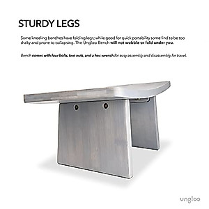 Ungloo Meditation Bench|Wide Tall Sturdy Stable Cross Legged & Kneeling Stool|Easy on Hips & Knees Meditation and Prayer Bench| Lightweight Sustainable Bamboo Meditation Stool