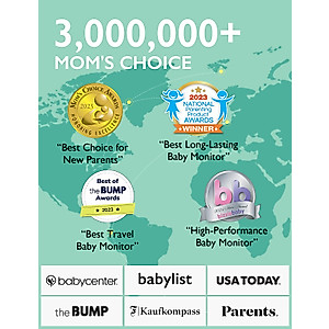 Momcozy Video Baby Monitor, 1080P 5" HD Baby Monitor with Camera and Audio, Infrared Night Vision, 5000mAh Battery, 2-Way Audio, Temperature Sensor, Lullabies and 960ft Range, Ideal for New Moms