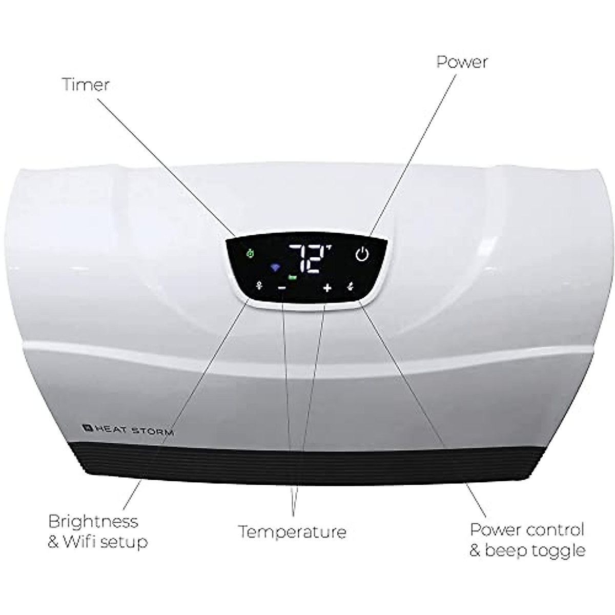 Heat Storm HS-1500-PHX-WIFI Infrared Heater, Wifi Wall Mounted