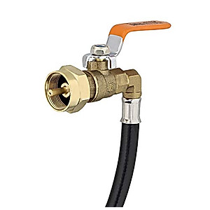 Dumble High Pressure Propane Hose, 3 Feet Rubber - Propane Regulator Gas Hose with On-Off Control Valve for Camping