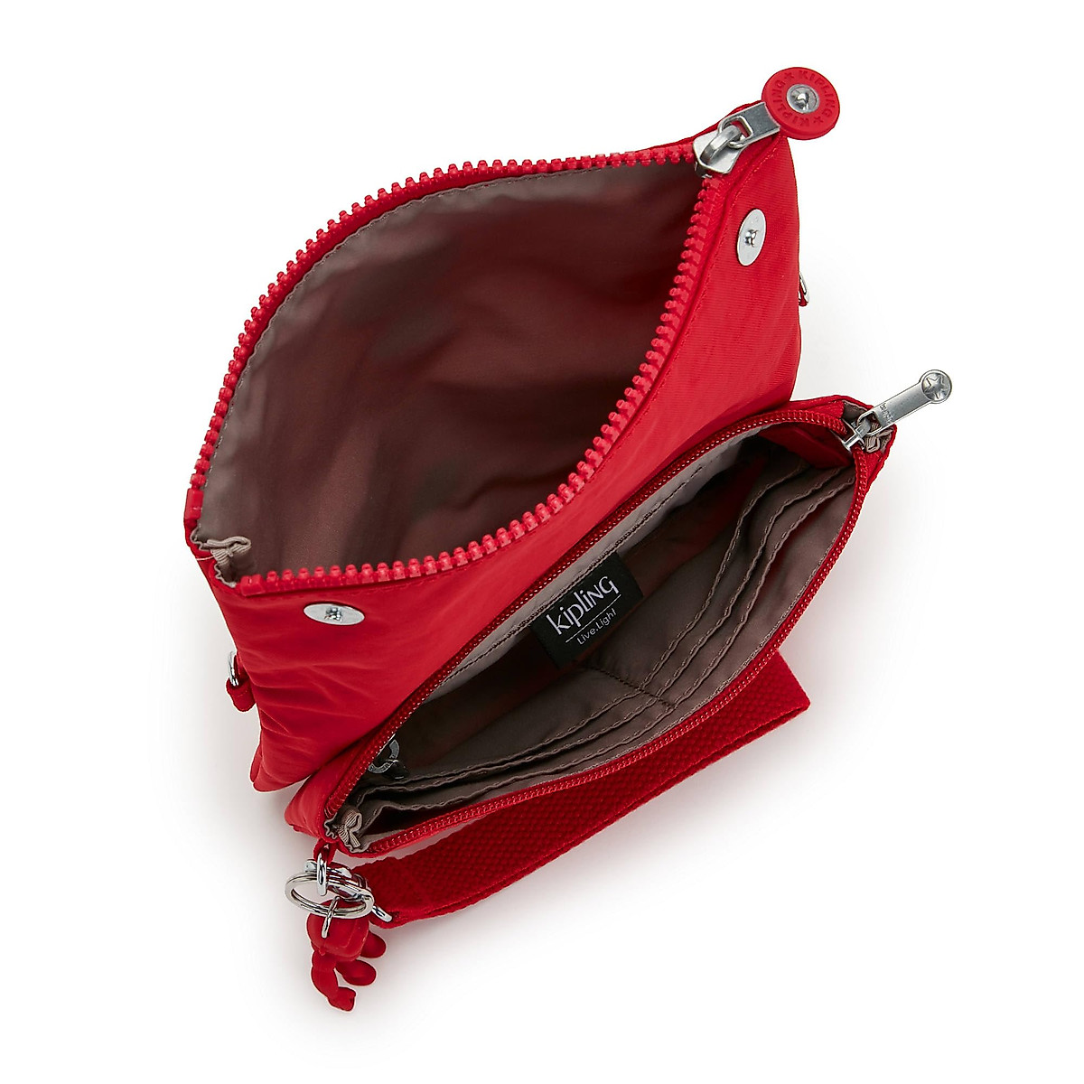 Kipling womens Lynne Crossbody Bag, Red Rouge, 8 L x 4.75 H x1 D US