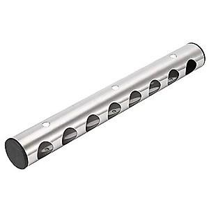 Wall Bottle Holder, Stainless Steel Wall Mounted Vertical Wine Holder Rack for Household Bar Supplies(Silver 8 Holes) Older Red Wine Bottle (stainless steel 8 holes)