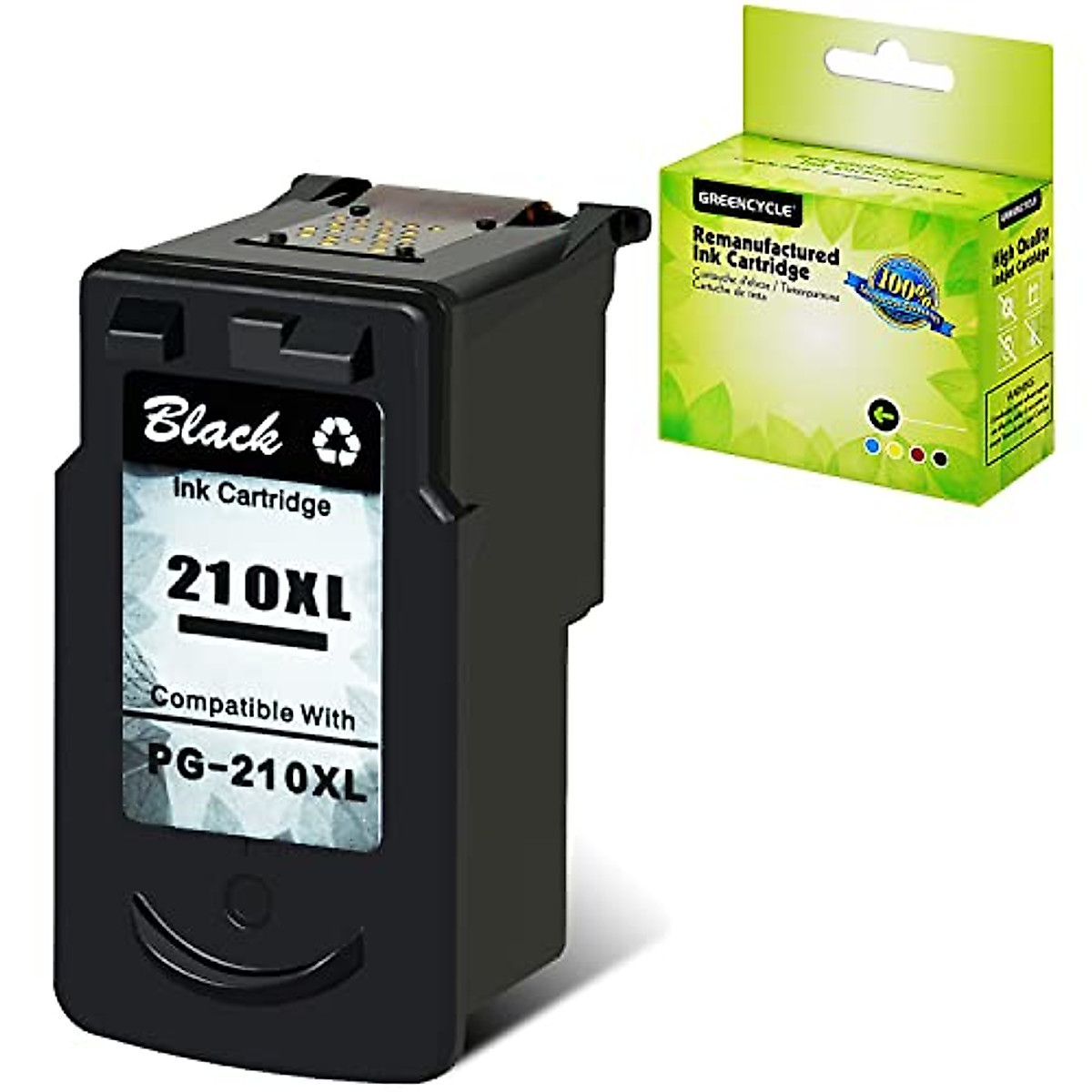 greencycle Remanufactured Ink Cartridge Compatible for Canon PG-210XL 210XL Used in PIXMA MP495 IP2702 MP230 MP240 MP250 MP280 MP480 MP490 MP499 MX330 MX340 MX350 MX410 MX420 Printer(1 Pack, Black)