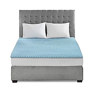 Sleep Philosophy Gel Infused Memory Foam Mattress Topper Luxurious, All Season Enhanced Bed Support, Queen, 1.5" Thick, Without Cover