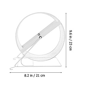 POPETPOP Hamster Wheel Hamster Running Exercise Wheel- Silent Guinea Pig Exercise Wheel with Rack Small Animals Running Wheel Toys for Hamsters, Hedgehogs, Rats Chinchilla Wheel