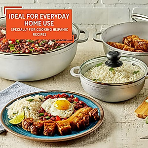 IMUSA 3 Piece Caldero Set with Tempered Glass Lid 1.5/2.5/5.2Qt