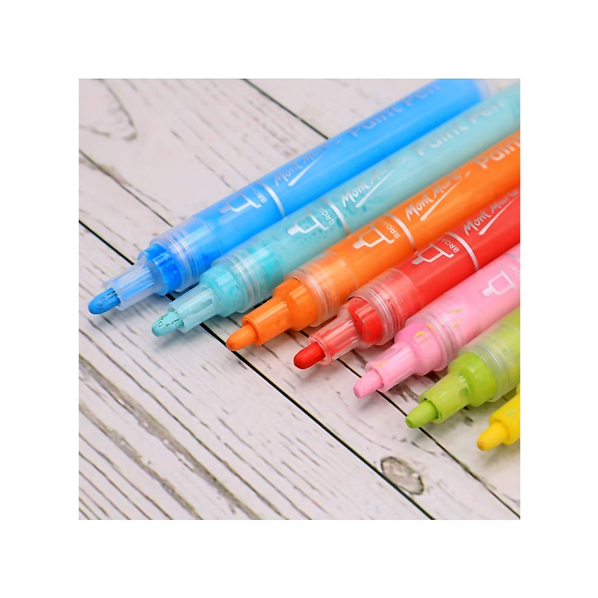 Mont Marte Signature Acrylic Paint Pens, 12 Piece, Waterproof, Suitable for Most Surfaces Including Canvas, Card and Rock, Round Tip (3mm)