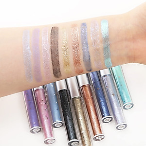 Boobeen Liquid Glitter Eyeshadow, Pigmented Eye Highlighter for Shimmer Eye Makeup, Long Lasting Eye Shadow for Women