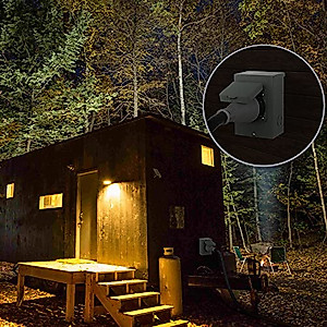 PAULINN 30A Generator Power Inlet Box NEMA 3R Generator Outlet Box for Outdoor Receptacle, 4 Prone, PB30, L14-30P, 125/250 Volt, 7500W 30 Amp Generator Transfer Switch, Weatherproof, ETL Listed