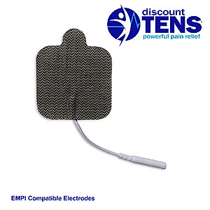 Discount TENS, EMPI Compatible TENS Electrodes, 8 Premium Replacement Pads for EMPI TENS Units. (2 inch x 2 inch)