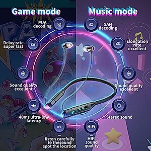 Tomilia Neckband Bluetooth Headphones, Wireless Earbuds with Pluggable Microphone 72H Long Playtime Headset Wireless HiFi Stereo Ear Buds with Bluetooth 5.2 Workout Earphones, Black