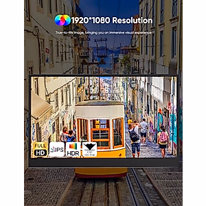 Portable Monitor 14.1'' FHD 1080P Laptop Monitor USB-C HDMI Travel Monitor for Laptop, Ultra-Slim IPS HDR Display w/Speakers, External Small Monitor for PC Phone Mac Xbox PS5/4 Switch