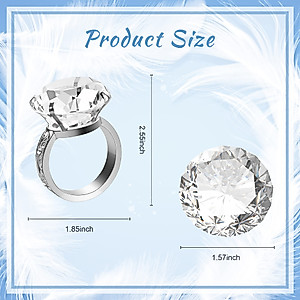 monochef Diamond Napkin Rings Set of 12 Silver Crystal Rhinestone Wedding Napkin Holder Holiday Dinner Decoration Bling Banquet Table Linen Accessory (Ring A Silver, 12)