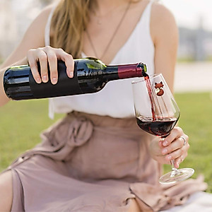 Simply Charmed Fox and Owl Wine Glass Charms - Magnetic Drink Markers for Regular or Stemless Glasses