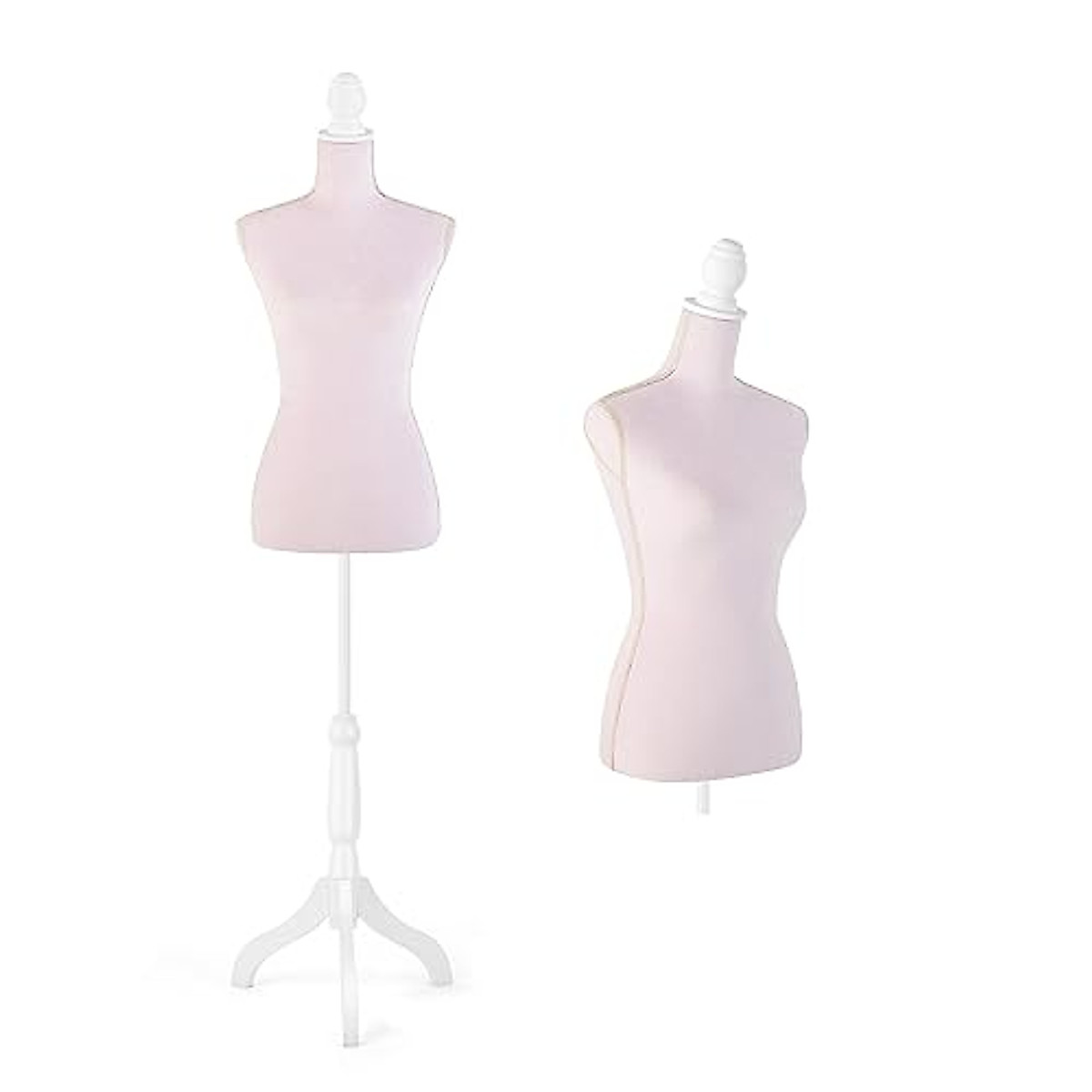 DRDINGRUI Female Mannequin Body, Pinnable Dress Form with Tripod Base for Dress Jewelry Display