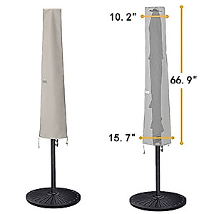 Garden Balsam Umbrella Cover for 6ft to 9ft Patio Umbrellas, Waterproof and Durable Market Umbrella Cover with Zipper and Rod