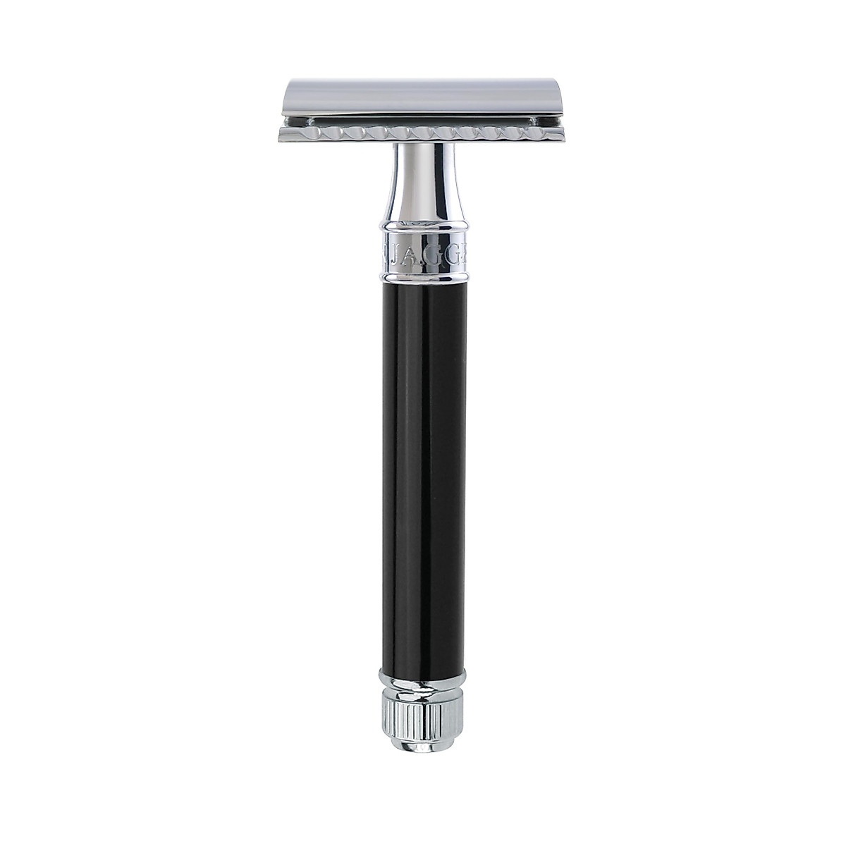 Edwin Jagger DE86 Classic Double Edge Manual Eco-Friendly and Reusable Safety Razor for Men and Women for Shaving Cream or Soap Fits All DE Razor Blades (Imitation Ebony)