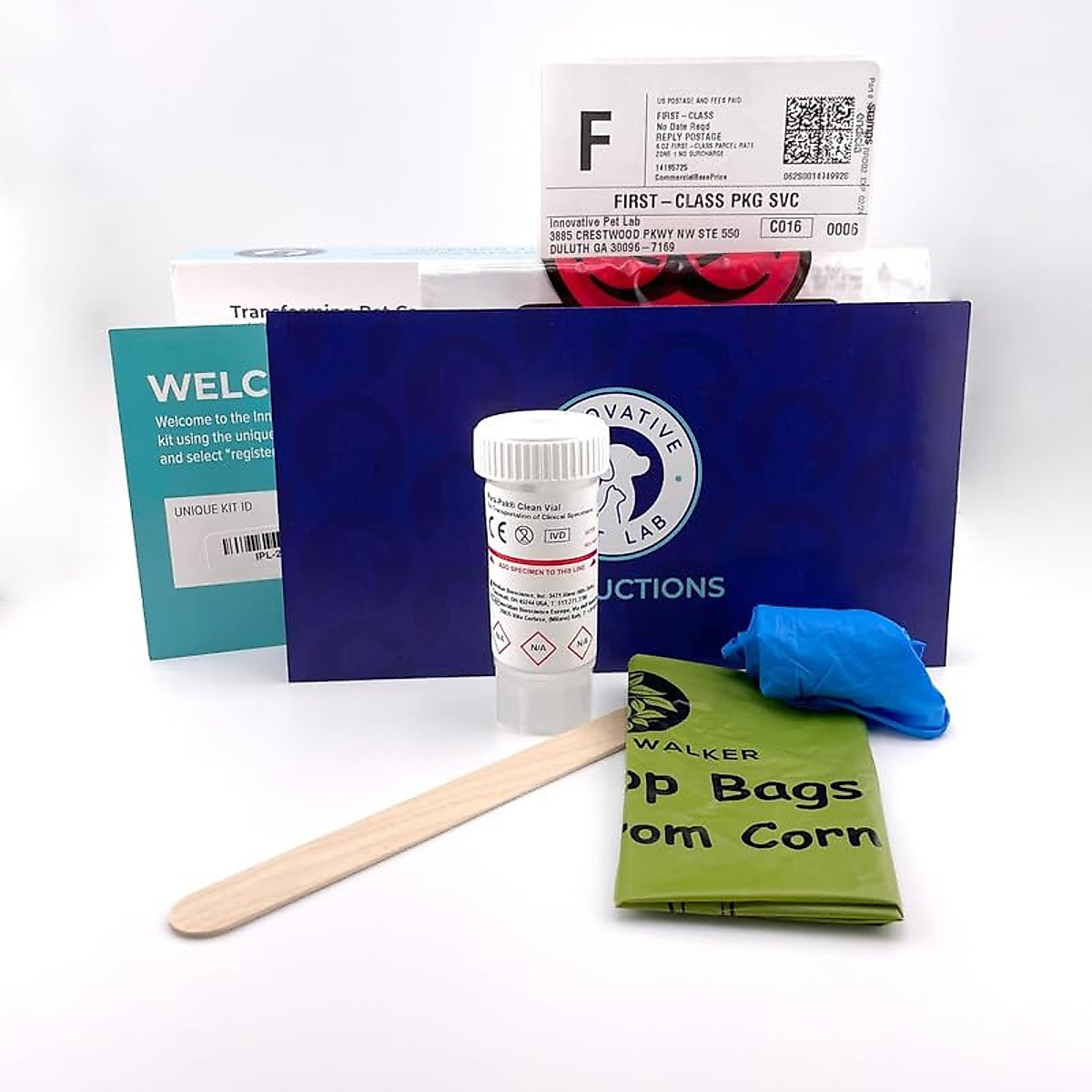 Innovative Pet Lab Basic Gut Health Test Kit for Dogs & Cats - at-Home Stool Test for Underlying Digestion & Immune Symptoms Like Diarrhea, Mood, Itchy Skin, GI Discomfort - Easy Non-Invasive Testing