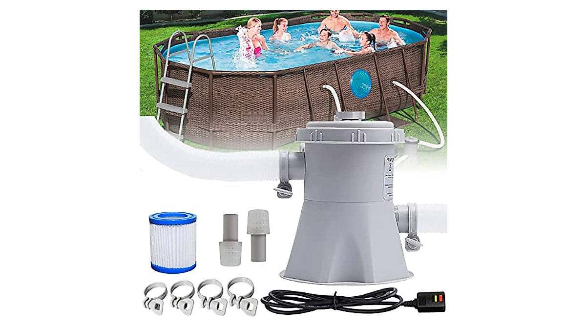 Clear Cartridge Filter Pump for Above Ground Pools
