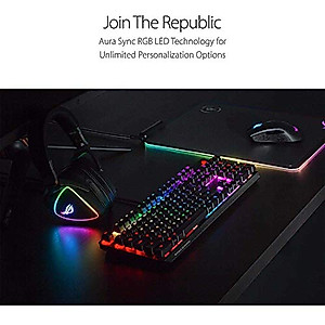 ASUS RGB Mechanical Gaming Keyboard - ROG Strix Scope Deluxe | Cherry MX Silent Red Switches | 2X Wider Ctrl Key for FPS Precision | Gaming Keyboard for PC