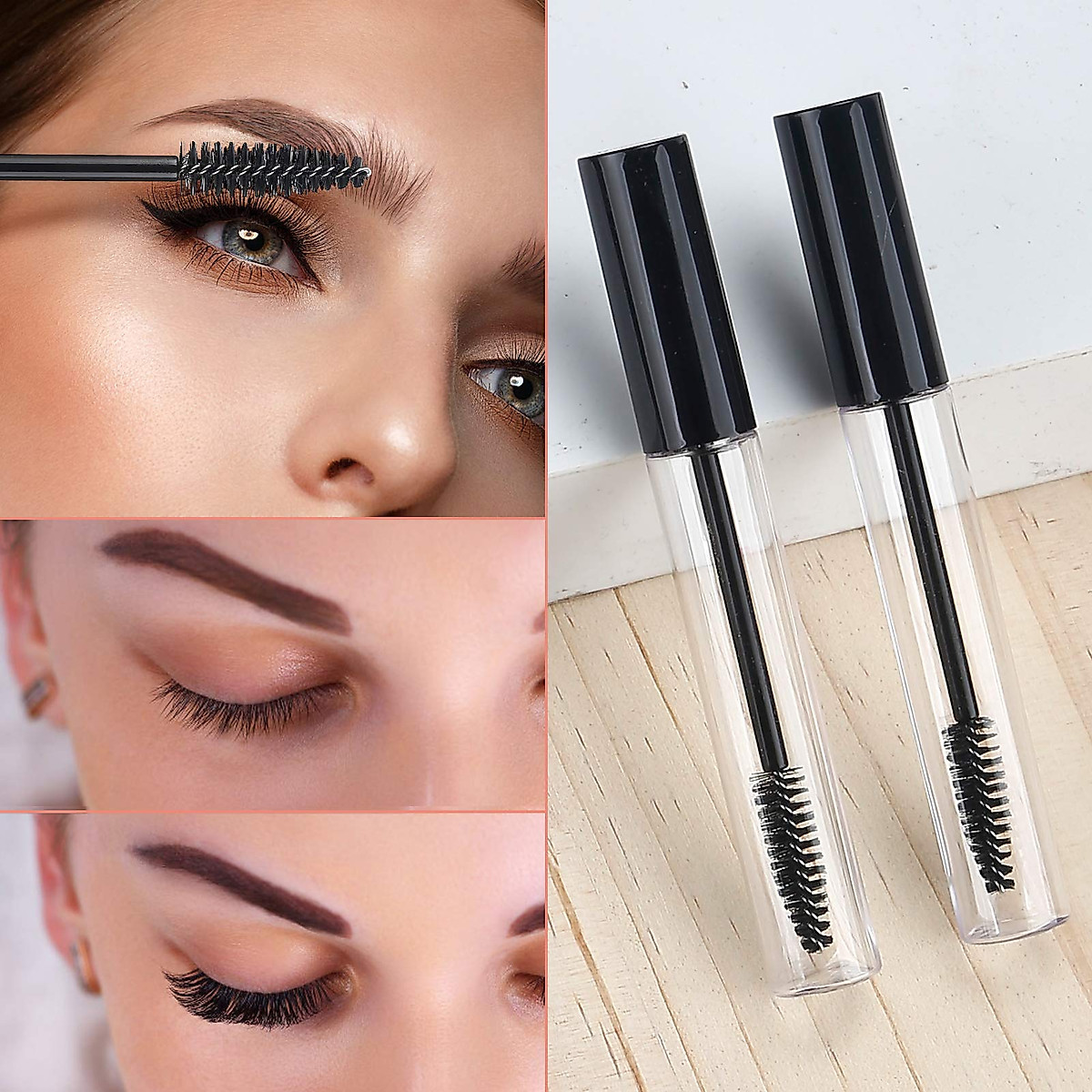 100Pcs Empty Mascara Tube with Eyelash Wand 10ml Eyelash Cream Container Bottle By suoundey