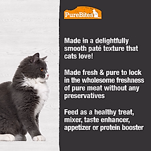 PureBites 100% Pure Duck Pate Cat Treat | 2.5oz can | only 1 Ingredient | case of 12