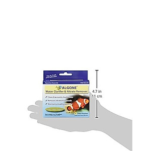 Algone Aquarium Water Clarifier and Nitrate Remover, 18 Filter Pouches (3 Packages with 6 per Package)