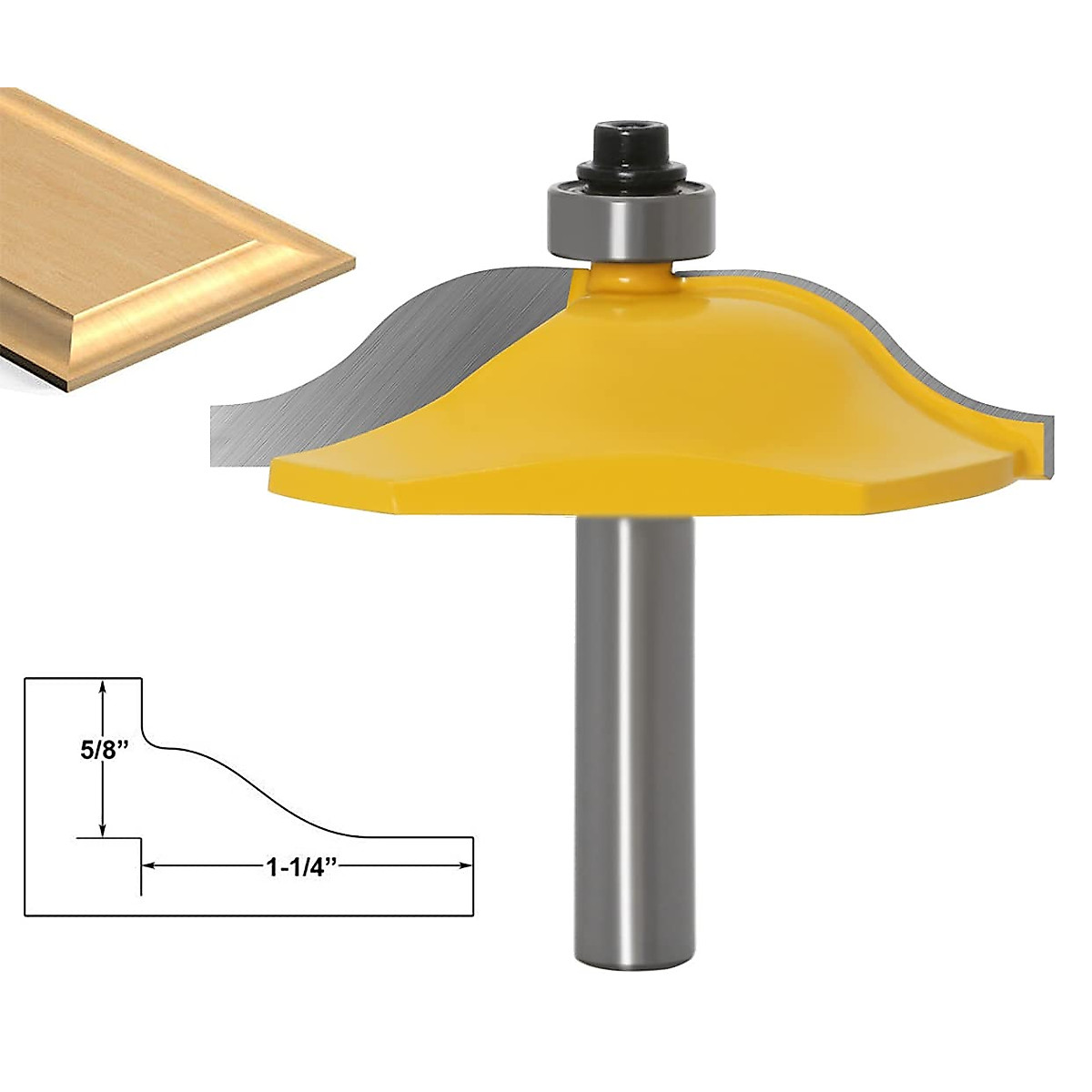APLUS 3Pcs Ogee Rail & Ogee Raised Panel Router Bit Set [ 1/2-Inch Shank ], Wood Milling Cutter Woodworking Tool