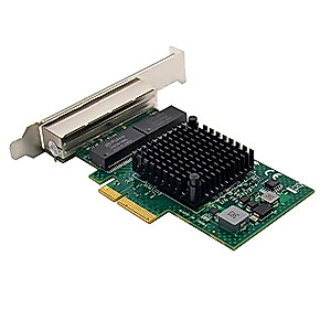 Quad-Port PCIe Gigabit Ethernet Server Adapter with NetXtreme® BCM5719 Chipset PCI Express 1000M Network LAN Card for Windows Server Linux Ubuntu VMware (BCM5719-4P)