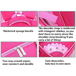 Waterproof Cat Face Waterproof Kids Backpack School Bookbag for Primary Girls Students Yookeyo