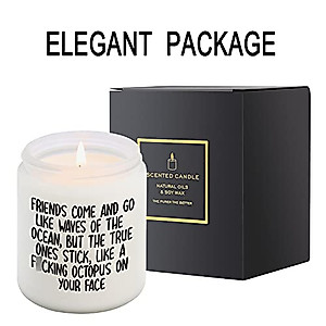 Dear Friend, Best Friends, Friendship Gifts for Women Friends, Coworker, Friends Gifts - Funny Birthday, Mothers Day Gifts for Good Friends, Long-Distance Friend - Friends Theme, Best Friend Candle