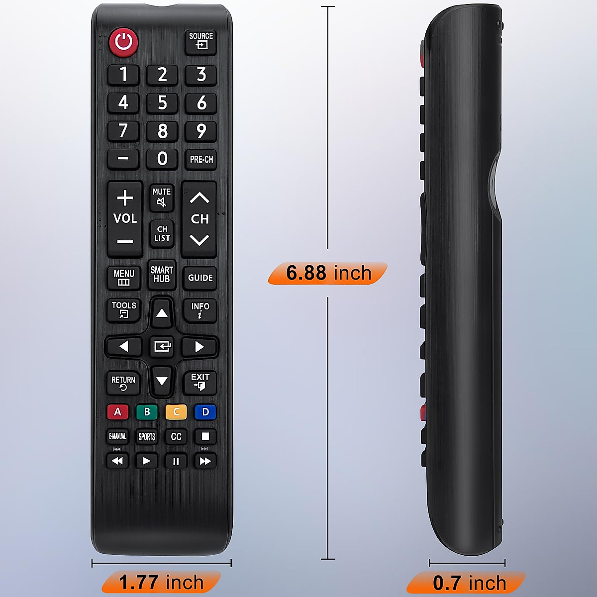 (2 Pack) Universal Remote for Samsung TV Remote, Replacement Remote for Samsung Smart TV, LED LCD HDTV QLED SUHD UHD 4K 3D Series