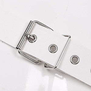 PU Leather Chest Harness Strong And Sturdy Shoulder Strap Body Comfortable Belt Punk Gothic Cosplay Clubwear Costume for Mens (White B)