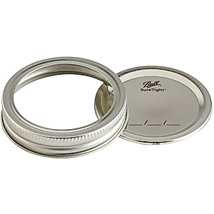 64 OZ Mason Jar Pitcher Wide Mouth 64 oz Mason Jar Pitcher with Airtight Lid and metal lid and band - 2 Quart Pitcher for Iced Tea, Sun Tea, Juice, Coffee (Red)